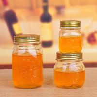 China 300ml 1L Empty Round Honey Jam Glass Pickle Jar With Smooth Mouth for sale
