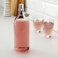China 1000ml Glass Drink Bottles Coffee Juice Swing Top Glass Bottles for sale