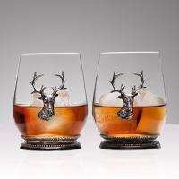 China Bar Party 24oz Whisky Empty Glass Wine Bottles With Glass Tumbler for sale