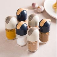 China Seasoning Bottle Glass Spice Jars 100ml Kitchen Salt Pepper Shaker for sale