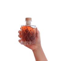 China LFGB Liquor Empty Glass Wine Bottles 200ml Cork Sealing Type for sale