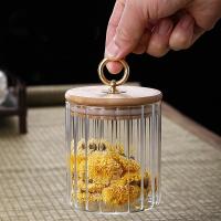 China 750ml 1000ml Borosilicate Glass Storage Jars With Bamboo Wooden Lids for sale