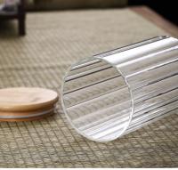 China 750ml 1000ml Borosilicate Glass Storage Jars With Bamboo Wooden Lids for sale