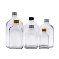 China 350ml 500ml Flat Coffee Glass Drink Bottles With Screw Cap for sale