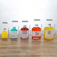 China 350ml 500ml Flat Coffee Glass Drink Bottles With Screw Cap for sale