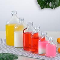 China 350ml 500ml Flat Coffee Glass Drink Bottles With Screw Cap for sale