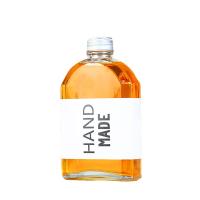 China Flat Square Glass Beverage Bottles 100ml 350ml With Silk Screen Printing for sale