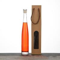 China 500ml 750ml Tall Thin Empty Whiskey Bottles With Cork Cap for sale
