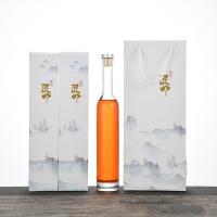 China 500ml 750ml Tall Thin Empty Whiskey Bottles With Cork Cap for sale