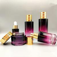 China Shockproof Cosmetic Glass Bottles Hot Stamping Face Cream Glass Bottle for sale