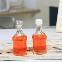 China Carton Packing Empty Round 50ml Wine Bottle With Screw Cap for sale