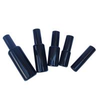 China 10ml 30ml Cosmetic Black Glass Dropper Bottle With Screw Cap for sale
