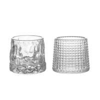 China Borosilicate Clear Cylinder Crystal Whisky Glass Cup 170ml for sale