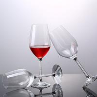 China Long Stem Wine Glasses Vintage 350ml 470ml Polished Embossed Wine Goblets for sale