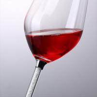 China Long Stem Wine Glasses Vintage 350ml 470ml Polished Embossed Wine Goblets for sale