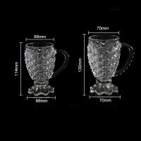 China Lead Free High Borosilicate Personalized Glass Cup 175ml 220ml for sale