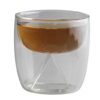 China Borosilicate Diamond Double Wall Glass Cup Lead Free Eco Friendly for sale