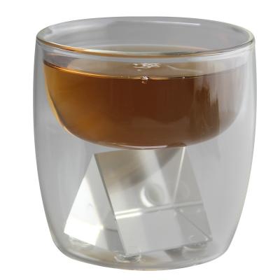 China Borosilicate Diamond Double Wall Glass Cup Lead Free Eco Friendly for sale