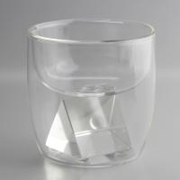China Borosilicate Diamond Double Wall Glass Cup Lead Free Eco Friendly for sale