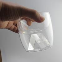 China Borosilicate Diamond Double Wall Glass Cup Lead Free Eco Friendly for sale