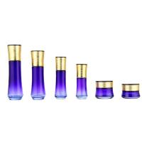 China Luxury 120ml 50g Cosmetic Glass Bottles Hot Stamping With Screw Cap for sale