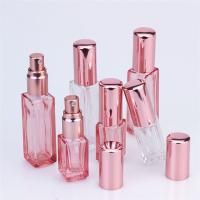 China Luxury 10ml 30ml Empty Cosmetic Glass Bottles Pink Glass Perfume Bottles for sale