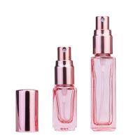 China Luxury 10ml 30ml Empty Cosmetic Glass Bottles Pink Glass Perfume Bottles for sale