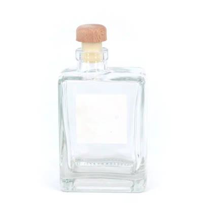 China Flat Square Glass Beverage Bottles 280ml With Customized Logo for sale