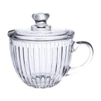 China Eco Friendly Personalized Glass Cup 400ml Glass Breakfast Cup Lead Free for sale