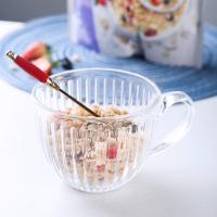 China Eco Friendly Personalized Glass Cup 400ml Glass Breakfast Cup Lead Free for sale
