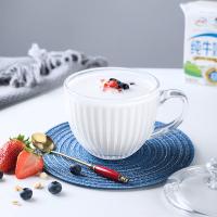 China Eco Friendly Personalized Glass Cup 400ml Glass Breakfast Cup Lead Free for sale