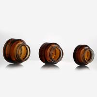 China Amber Oblique Shoulder Eye Cream Glass Jars 15g 30g 50g for sale