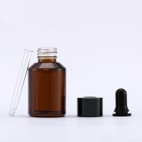 China 30ml Cosmetic Glass Dropper Bottle Stamped Essential Oil Bottle With Screw Cap for sale