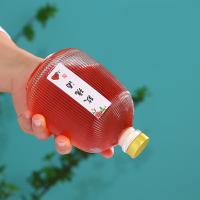 China Vertical Stripe Empty Glass Wine Bottles 375ml 500ml Plum Wine Bottle With Corks for sale
