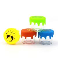 China Airtight Leakproof 5ml Silicone Lid Glass Spice Jars Round Shape for sale