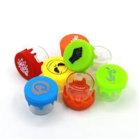 China Airtight Leakproof 5ml Silicone Lid Glass Spice Jars Round Shape for sale