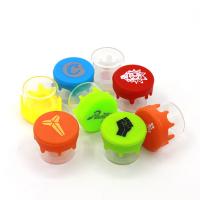 China Airtight Leakproof 5ml Silicone Lid Glass Spice Jars Round Shape for sale