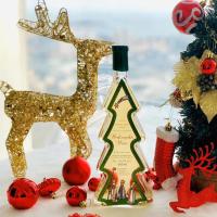 China BPA Free Empty Glass Drink Bottles 500ml Christmas Tree Glass Bottle for sale