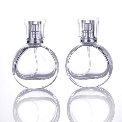 China 25ml Empty Flint Glass Refillable Perfume Bottles With Spray Atomizer for sale