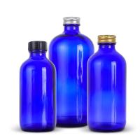 China Round Glass Drink Bottles 750ml 1000ml Empty Clear Boston Glass Bottles for sale