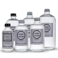 China Round Glass Drink Bottles 750ml 1000ml Empty Clear Boston Glass Bottles for sale