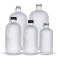 China Round Glass Drink Bottles 750ml 1000ml Empty Clear Boston Glass Bottles for sale