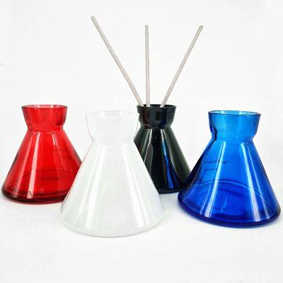 China Glass 200ml Aroma Essential Oil Room Diffuser Bottles Hot Stamping for sale