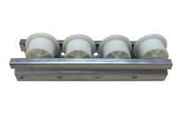 China White Wheels With Flange 40mm Roller Track Placon Galvanized Steel for sale