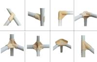 China Beige Black Plastic Pipe Connector Plastic Water Pipe Fittings ABS Mterial 4 Ways for sale