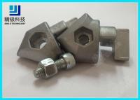 China Single Side 45 Degree Inner Connector Aluminum Pipe Fittings Anodizing Silver AL-13 for sale