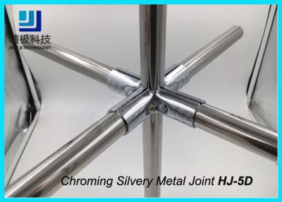 China Worktable Chrome Pipe Connectors 5 Way Universal Metal Pipe Joints Union for sale