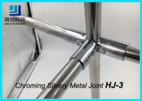 China 90 Degree 3 Way Flexible Chrome Pipe Connectors / Joints HJ-3 Silvery Color for sale