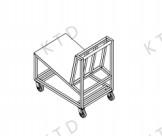 China KUTED Transport Trolley 830Lx550Wx840H mm L Type for Process Drilling/Plating for sale