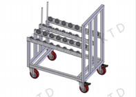 China KUTED Transport Trolley Square Tube SUS 304 201 PP Cutting Process for Load/Unload for sale